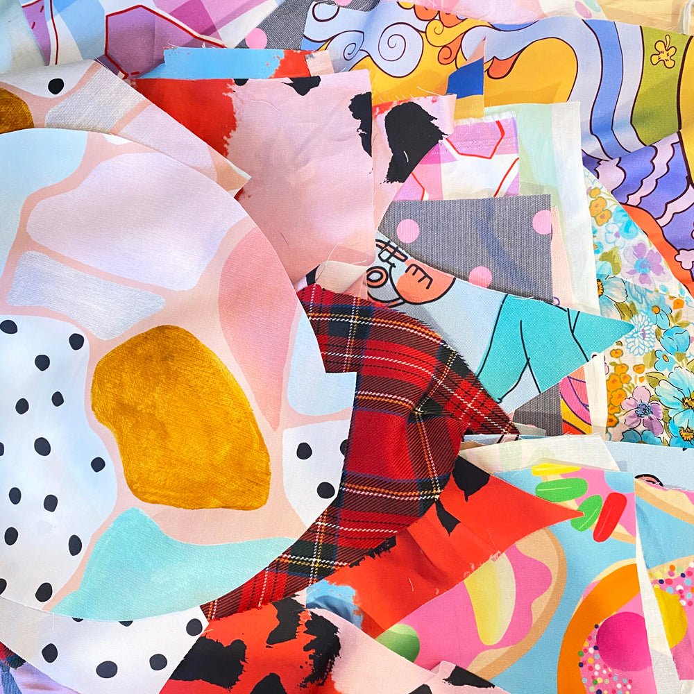 Fabric scrap bags – pretty parcel